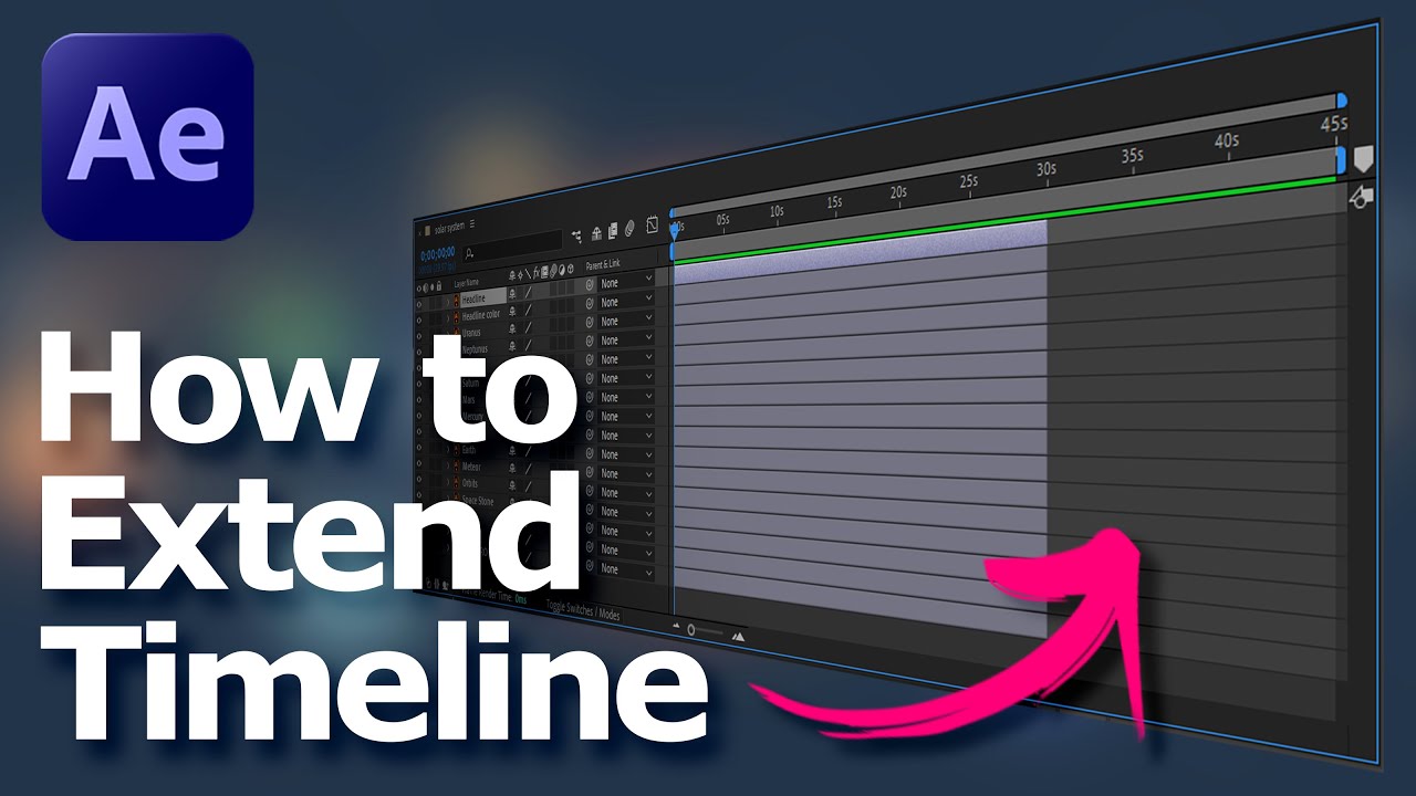 How To Extend Timeline And Composition Duration In After Effects AE How To Extend Timeline And Composition Duration In After Effects AE
