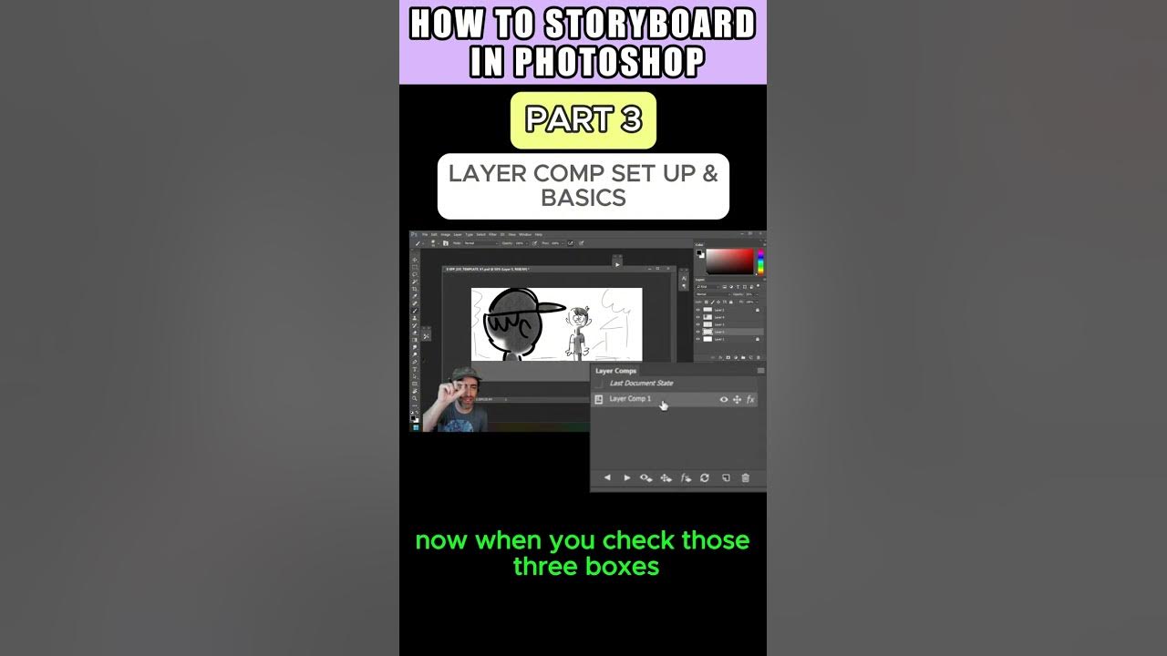 USING LAYER COMPS IN PHOTOSHOP TO STORYBOARD - YouTube