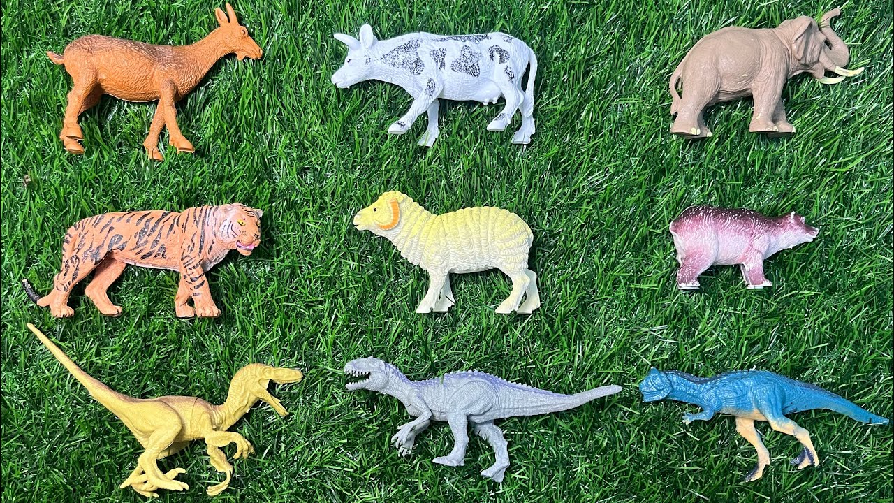4 Minutes satisfying with unboxing toys magic box cow tiger elephant ...