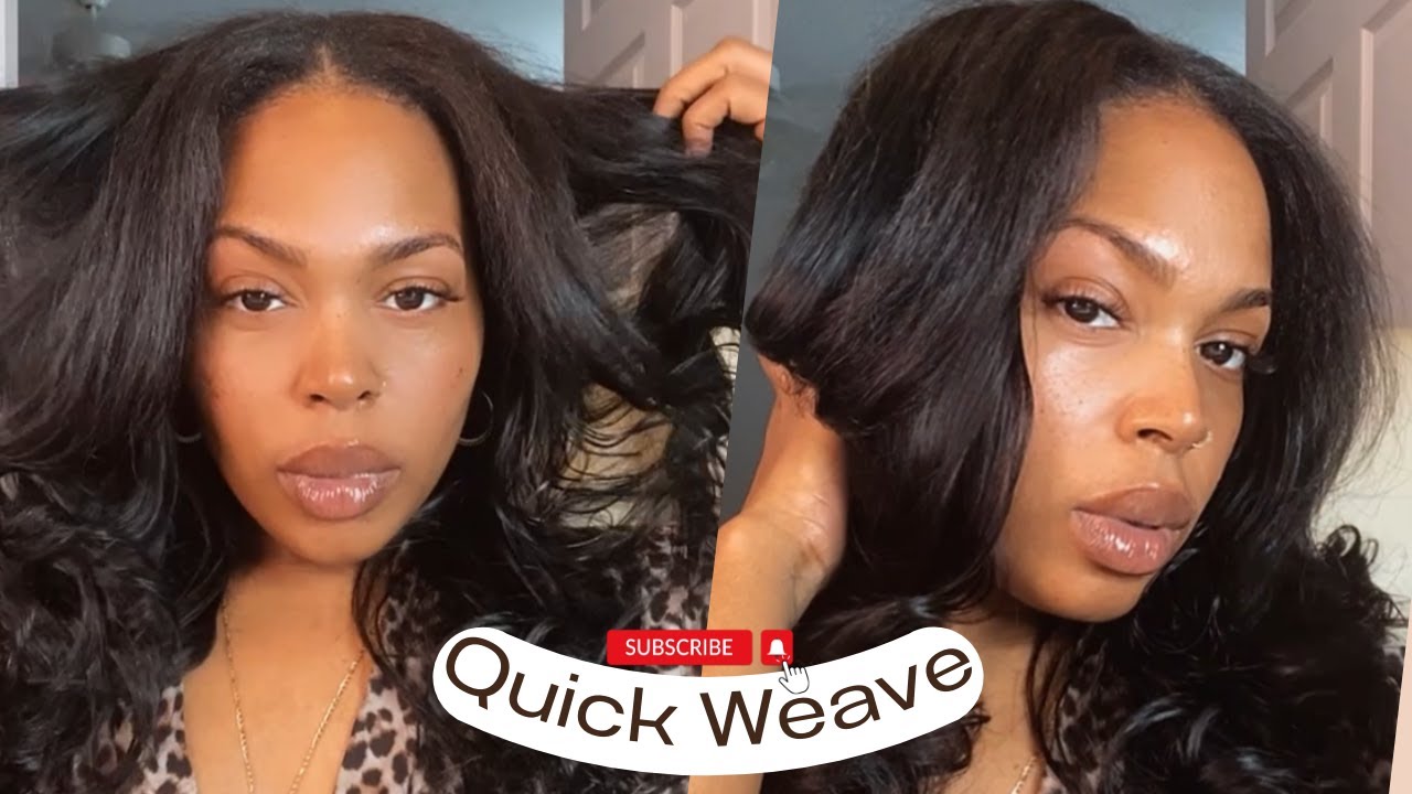 How To: Natural Looking Quick Weave | No More Salon! - YouTube