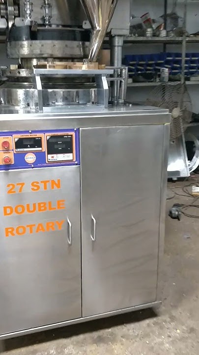 Tablet compression Machine double rotary with manual settings. - YouTube