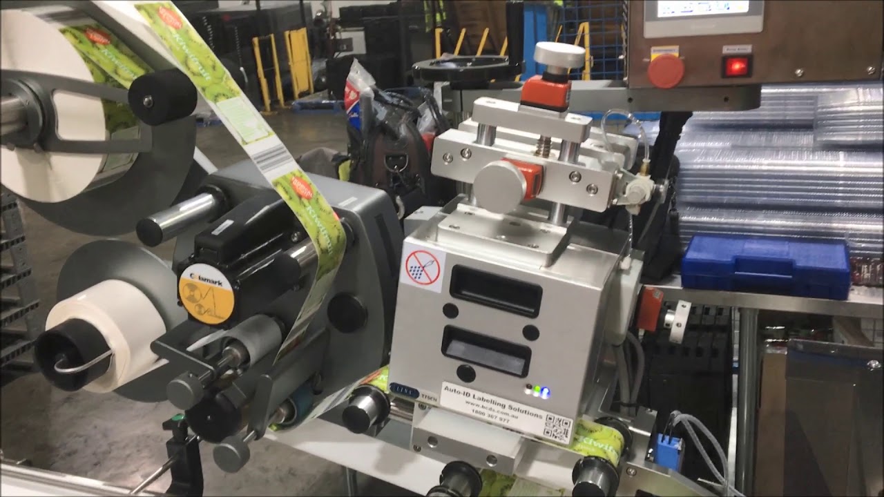 Colamark LE100 Punnet Labeller with TTO Melbourne Victoria - YouTube