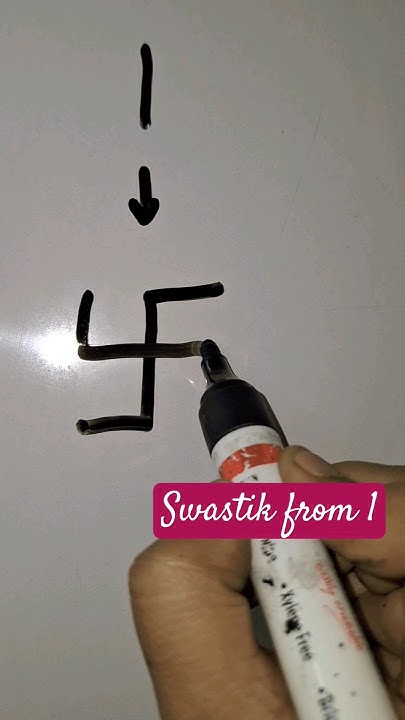 How to draw Swastik from 1 #ram #swastik #art #jayshreeram #viral #trending #shorts #new # ...