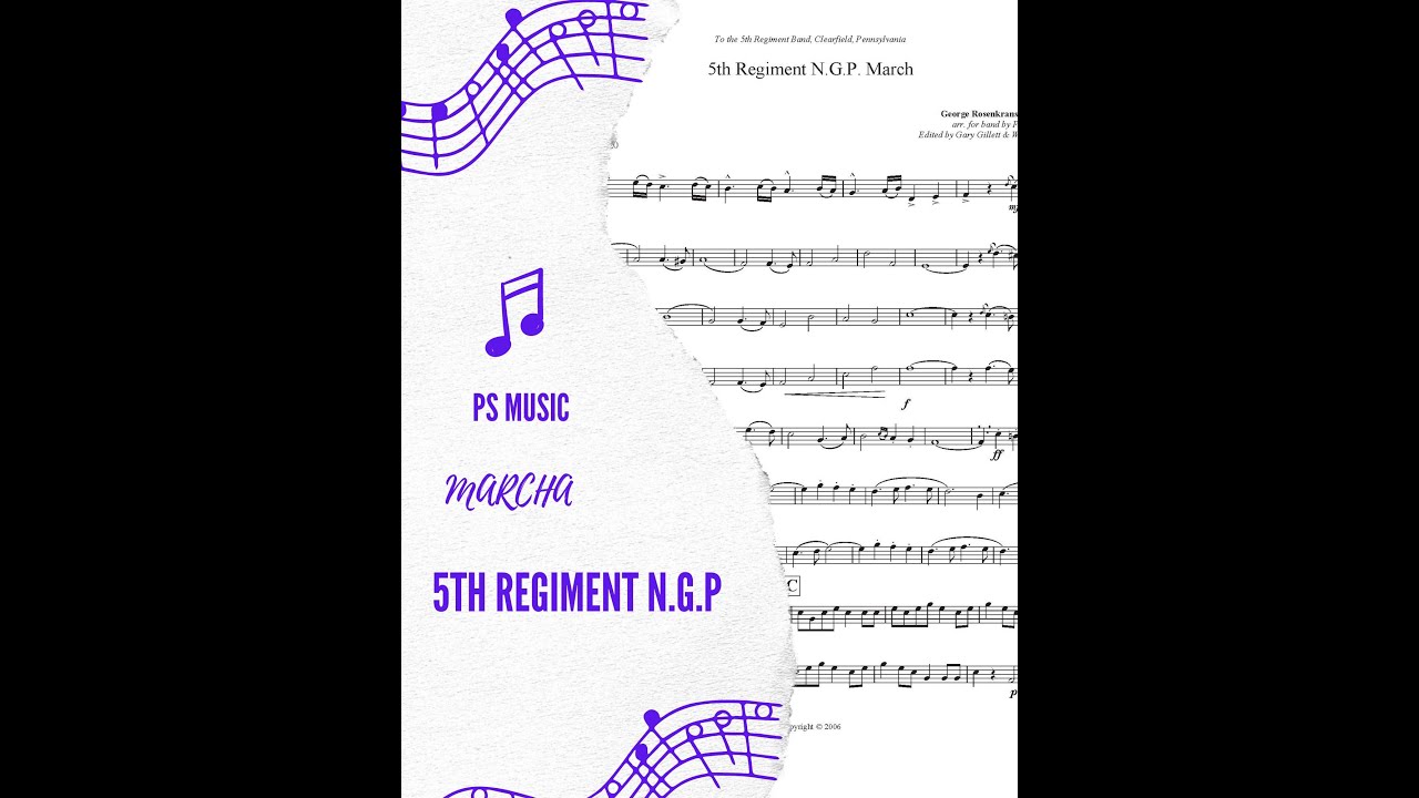 5th Regiment N.G.P - March - George Rosenkrans - YouTube