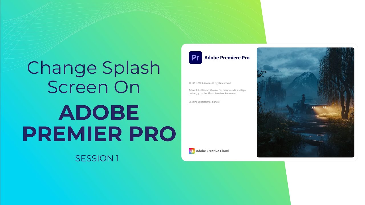 Change Splash Screen On Adobe Premier Pro | Session 1 | VEDA College ...