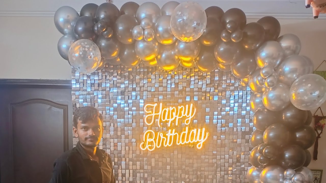 #Happy Birthday #sequence decoration balloon backdrop decoration # ...