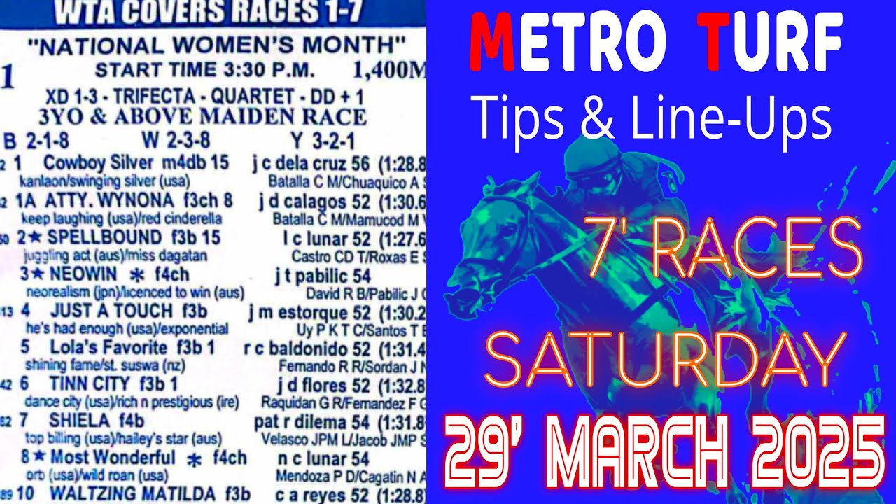 MMTCI LIVE RACING KARERA TIPS FOR SATURDAY | MARCH 29, 2025 | 3:30 PM ...