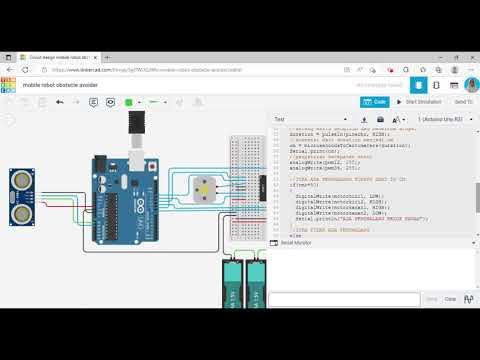 Simulasi Rangkaian Mobile Robot Obstacle Avoider - YouTube