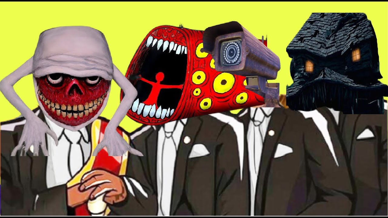 BRIDGE WORM & TRAIN EATER & CAMERA HEAD & MONSTER HOUSE - Coffin Dance ...