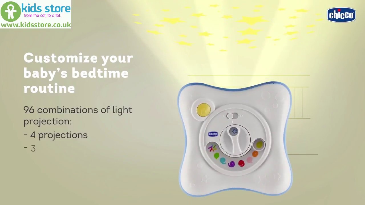 Chicco Rainbow Cube Projector Night Light - YouTube