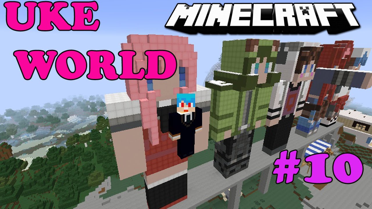 Minecraft Uke World #10 - รูปปั้นพระแม่Gibpuri ไอดอลสาวแสนสวย!! - YouTube