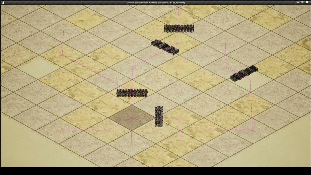 Unreal Engine - Isometric Battle Game Prototype 1 - Plain squads, Apathfinding - YouTube