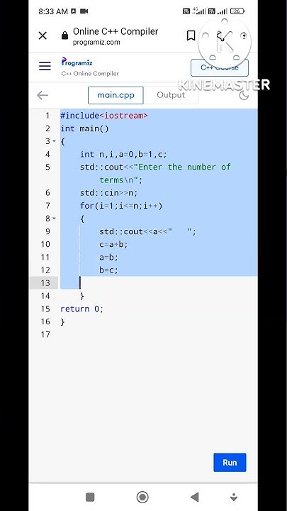 Fibonacci series in cpp.. ||Coding KeedA || - YouTube