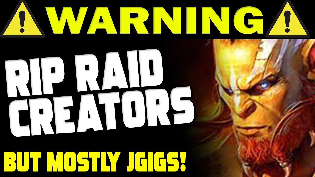 ENDING Content Creators Careers.. But Mostly Jgigs - Raid: Shadow Legends - YouTube