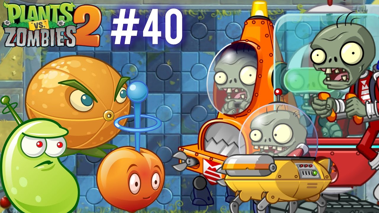 Far future! Citron and E.M.Peach! Plants vs Zombies 2 walkthrough #40 ...