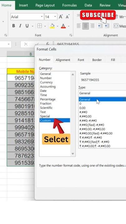 Add Country Code 91 In Mobile Number How To Add 91 In Mobile Number In Excel Shorts