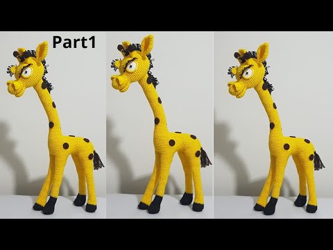 How To make Crochet Giraffe Head Part1 Tutorial English free pattern ...