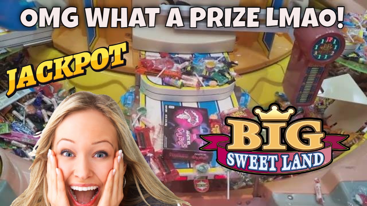 OMGGG WHAT A PRIZE AT THE ARCADE!!!! CANDY PUSHER JACKPOT BIG SWEET ...