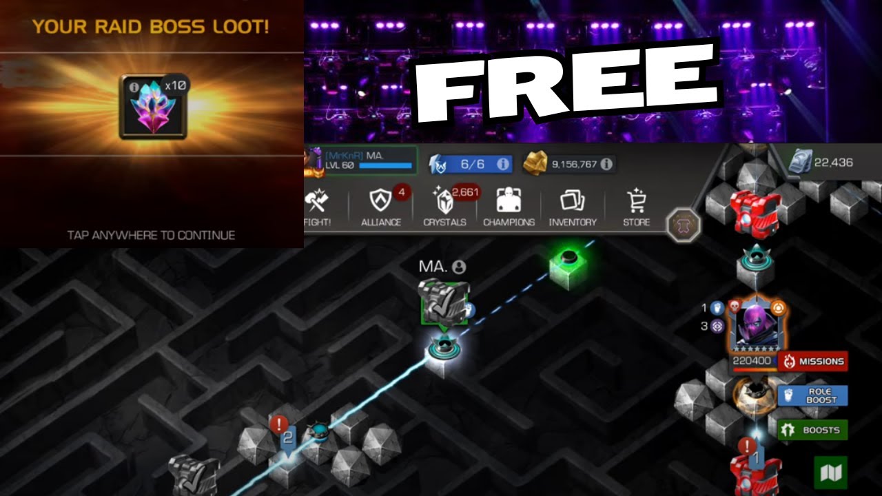 MCOC : Some Free Crystals from RAIDS - YouTube