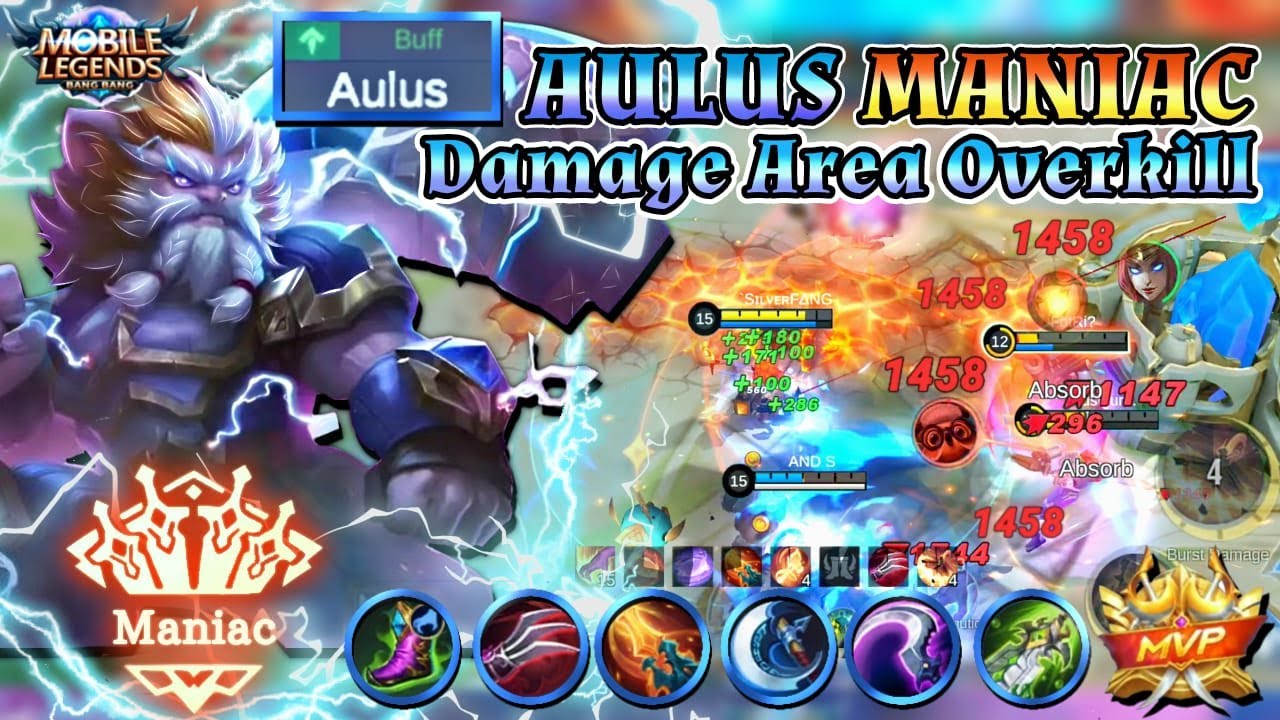 MANIAC ! AULUS BEST BUILD AND EMBLEM 2023 ! BUFF using GREAT DRAGON ...