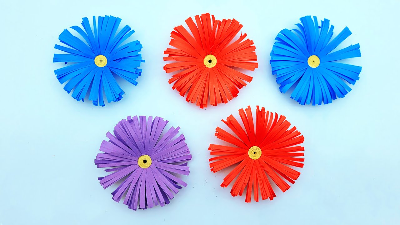 How To Make A Paper Flower | Very Easy Paper Flower Craft | Handmade ...