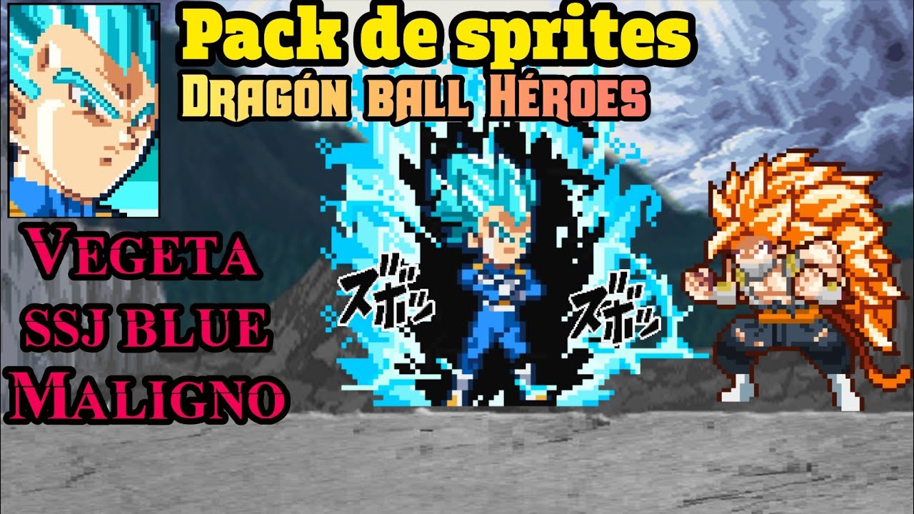 PACK DE SPRITES DE VEGETA SSJ BLUE MALIGNO,DBH - YouTube