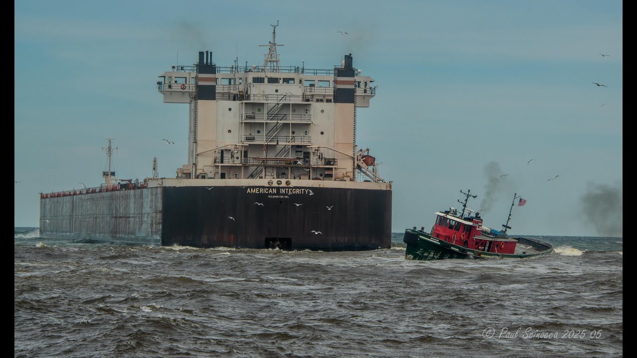 FINALLY! After 503.5 hours in Port The American Integrity Departs ...