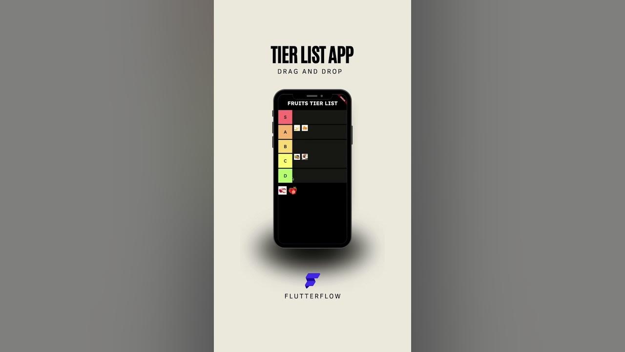 Tier List app made with Flutterflow #flutterflow #nocode #appdevelopment #tierlist #developer ...