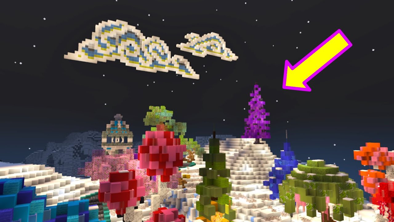 How to build a PURPLE TREE in minecraft - YouTube