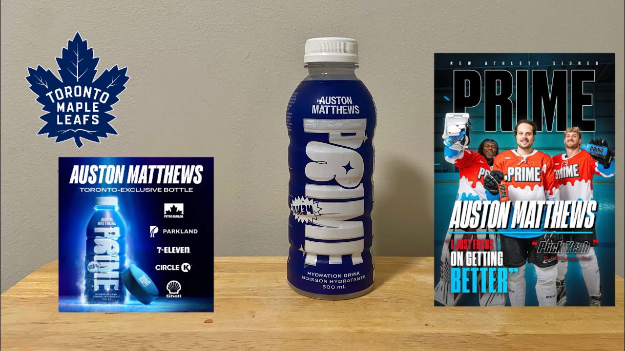 Reviewing prime hydrating drink, Austin Matthews from Toronto Maple ...
