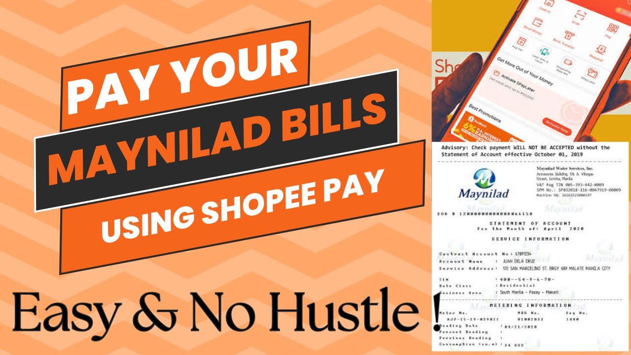 HOW TO PAY MAYNILAD BILL USING SHOPEE PAY - YouTube
