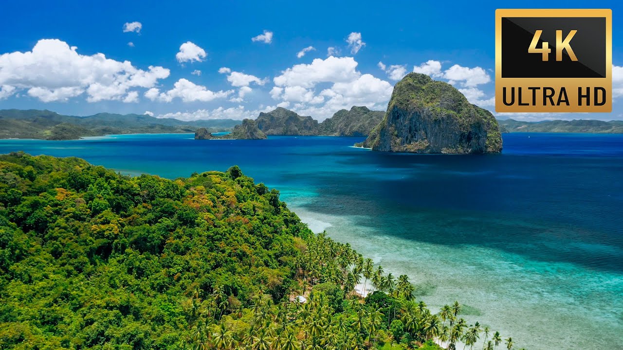 FLYING OVER NATURESCAPE (4K UHD) - Relaxing Music Along With Beautiful ...