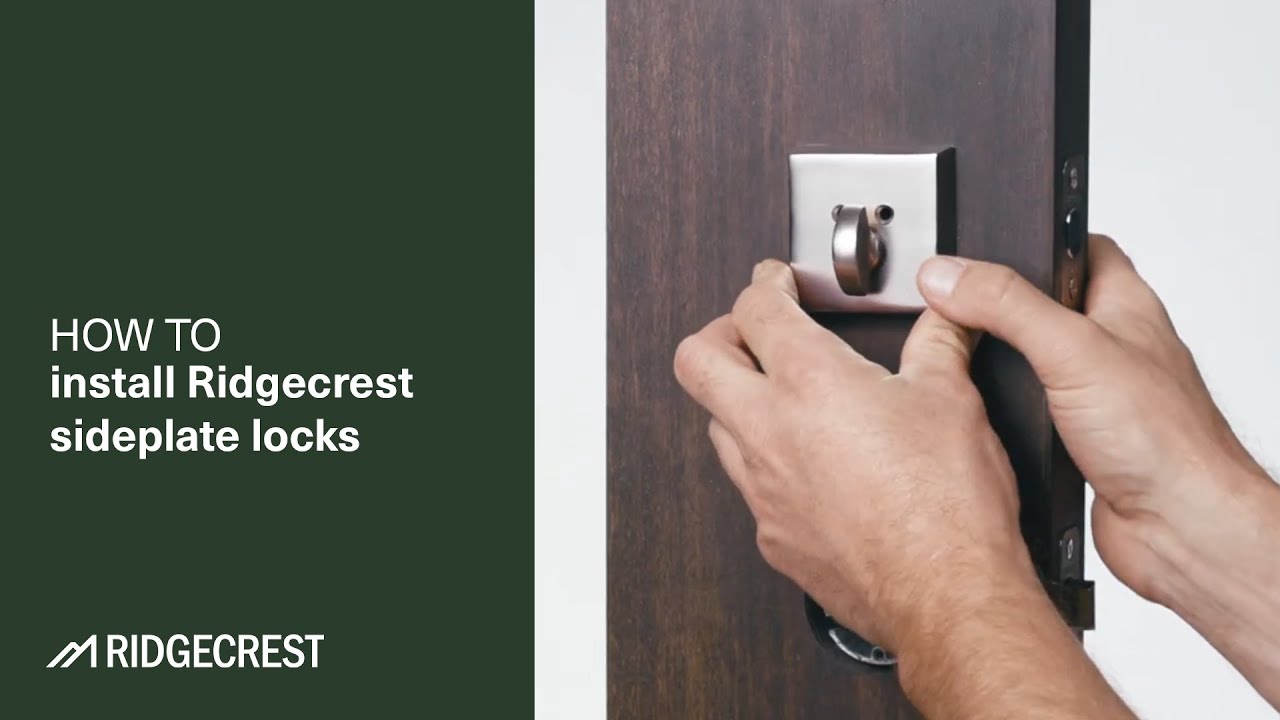 How to install Ridgecrest Sideplate Locks with Sure-Loc Hardware - YouTube