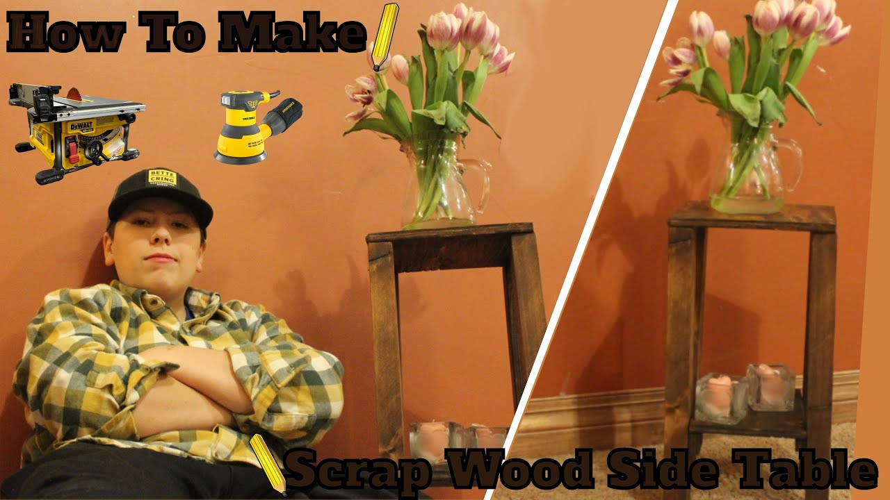 How To Make A Scrap Wood Side Table - YouTube