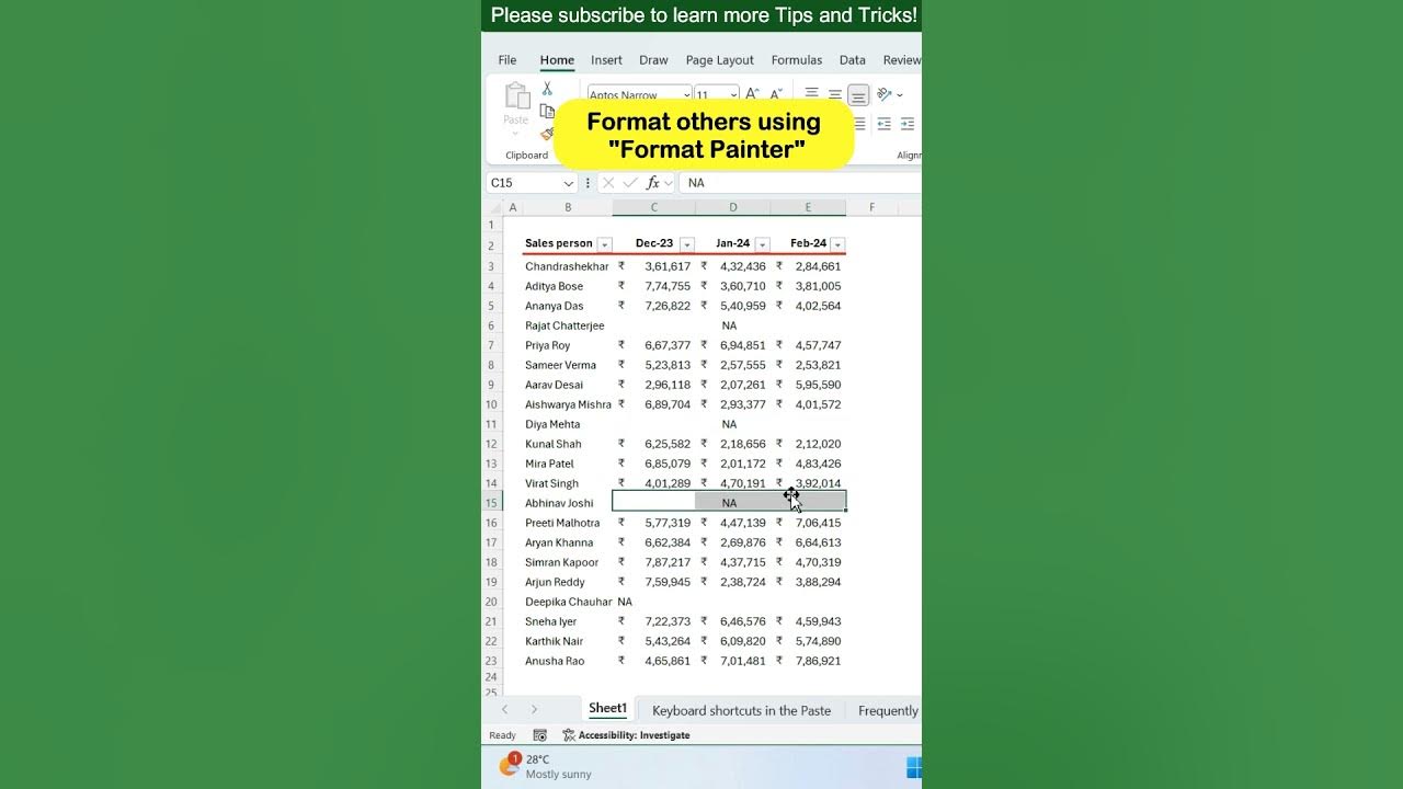 Never Merge Cells Use This Excellent Trick Excel Exceltips Exceltricks Exceltutorial Shorts