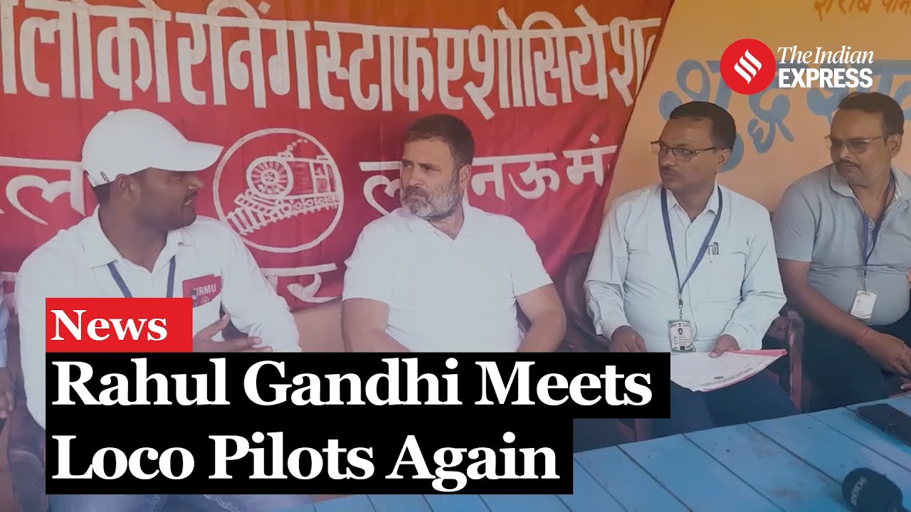 Leader of Opposition Rahul Gandhi listens to the grievances of loco ...