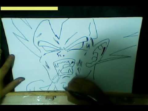 HOW TO DRAW VEGETA TURNING INTO OOZARU - YouTube