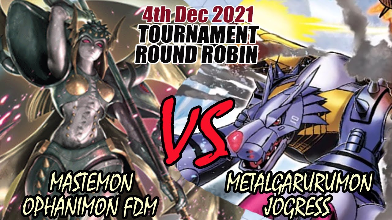 Digimon TCG Mastemon Ophanimon FDM Vs Metalgarurmon Jogress Round Robin ...