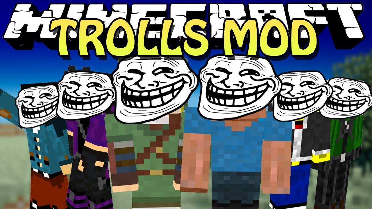 Minecraft: TROLLING ROOMS! - Trolls Mod Gameplay - YouTube