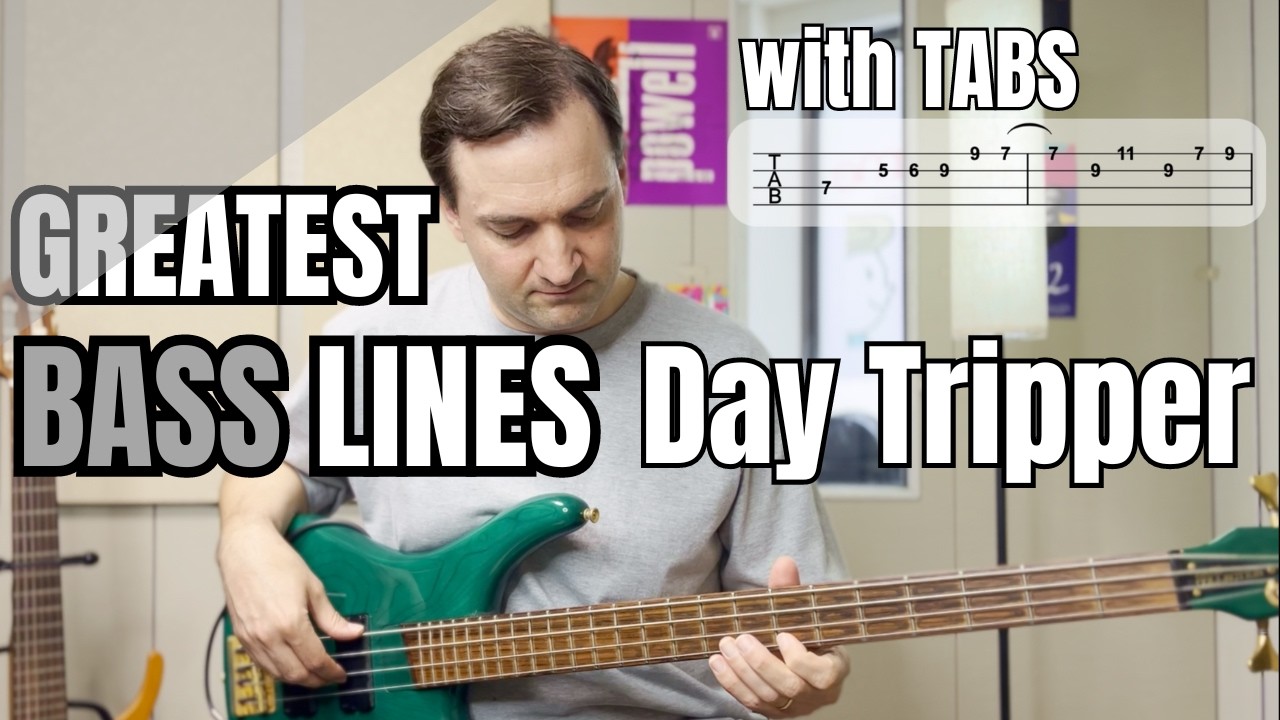 Greatest BASS LINES: "Day Tripper". EASY lesson with TABS - YouTube