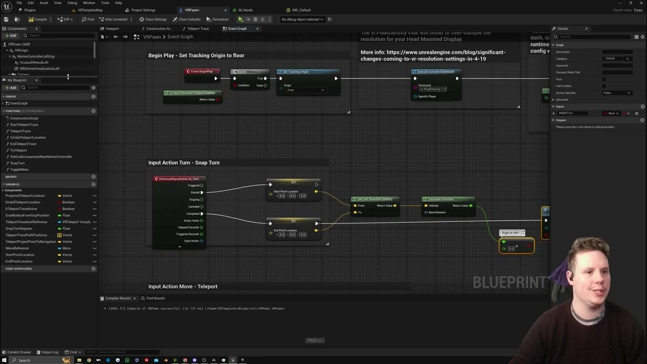 Meta XR Hand Tracking Part 3 - How To Rotate With Hand Tracking In UE5 - YouTube