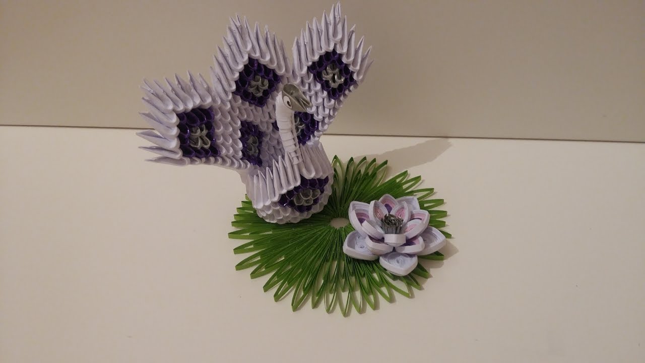 Mini cygne diamant, small diamond swan, origami 3d - YouTube