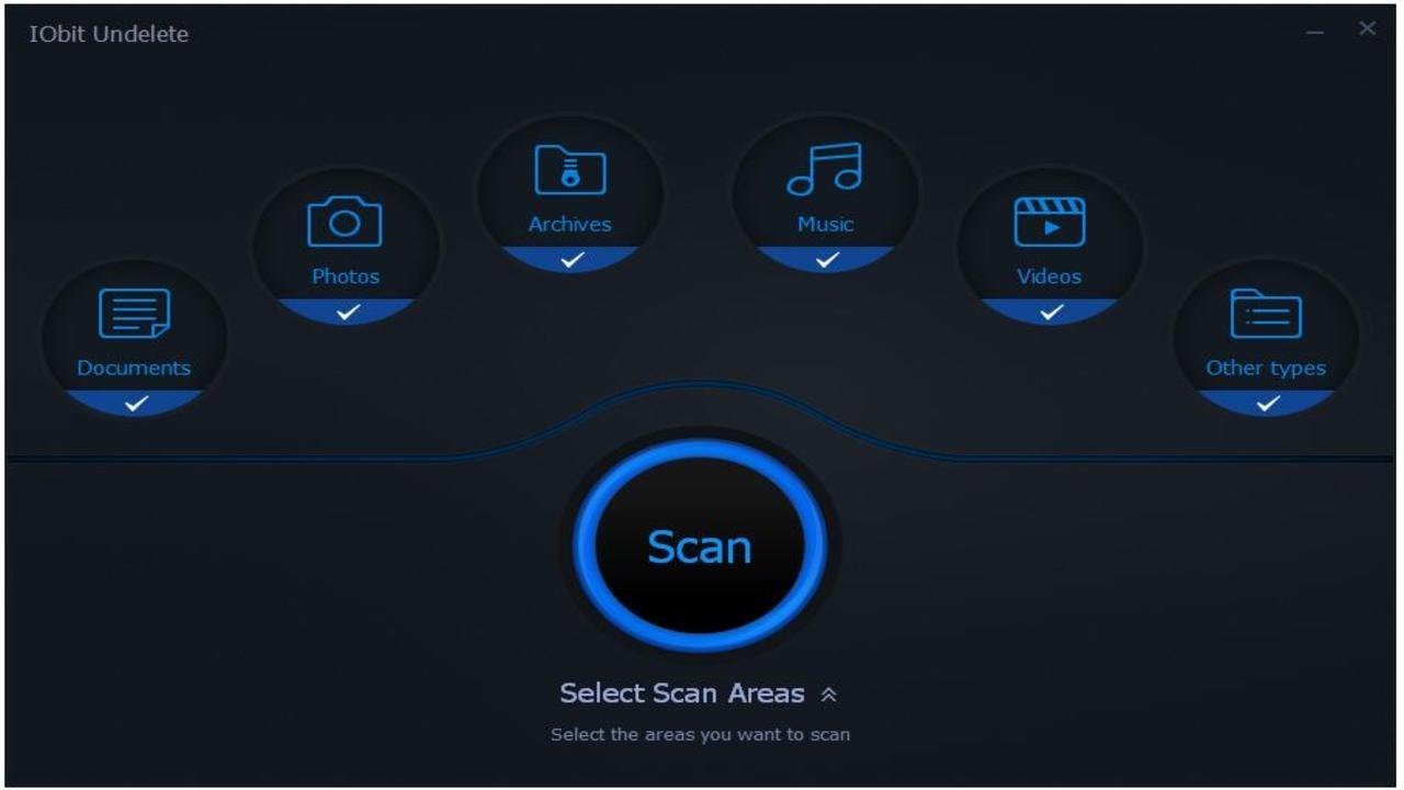 IObit Undelete para restaurar documentos, vídeos, gráficos, música, etc ...