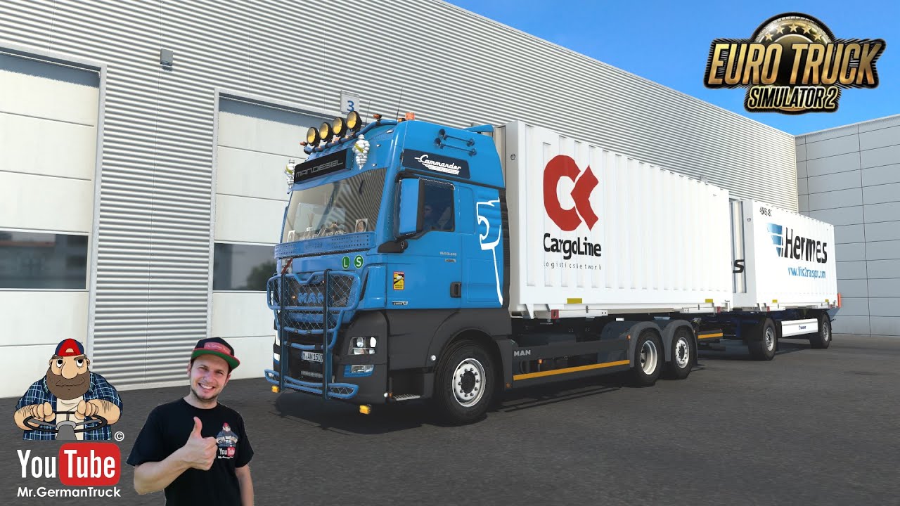 [ETS2 v1.43] MAN by Gloover + Swap Body Mod by Sebastian - YouTube