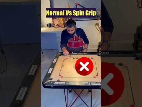 Normal Vs Spin Grip Carrom Shot