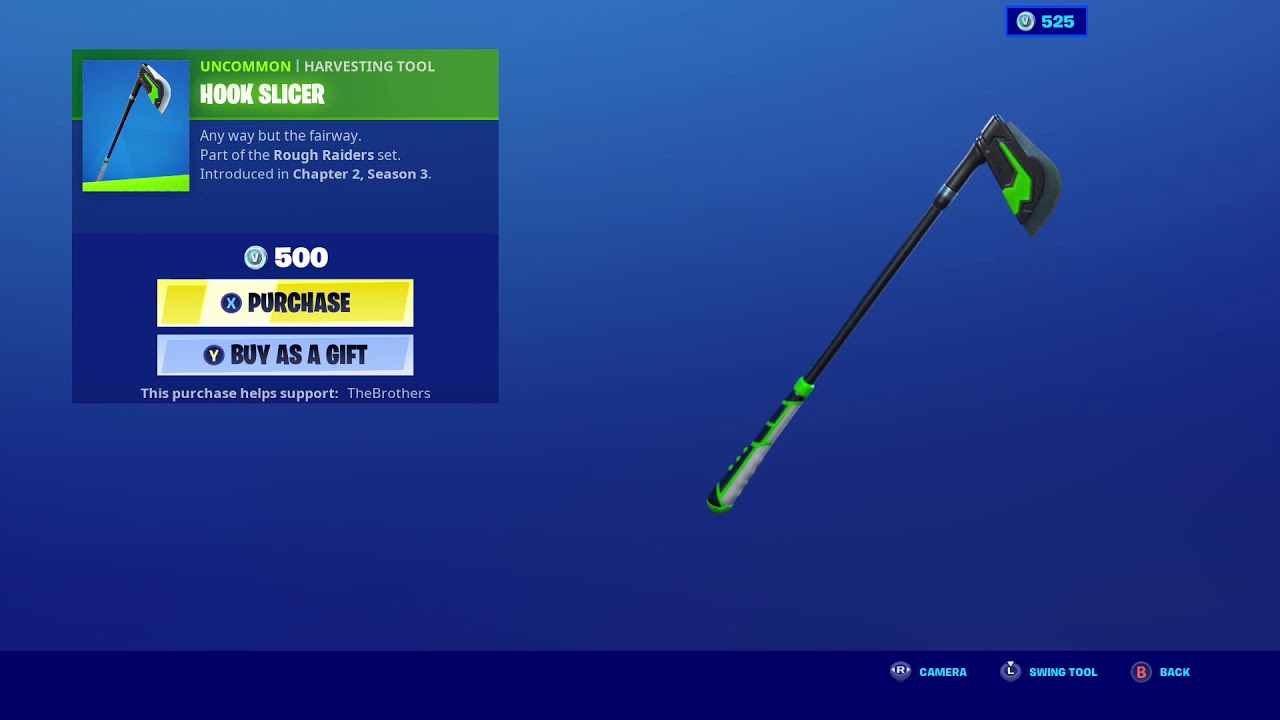 *NEW* HOOK SLICER PICKAXE IN FORTNITE! (GULF CLUB) - YouTube