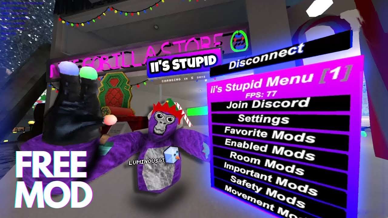 Best Gorilla Tag Mod Menu | Free Menu & ANTI-BAN & UNDETECTED CRASH GUN ...