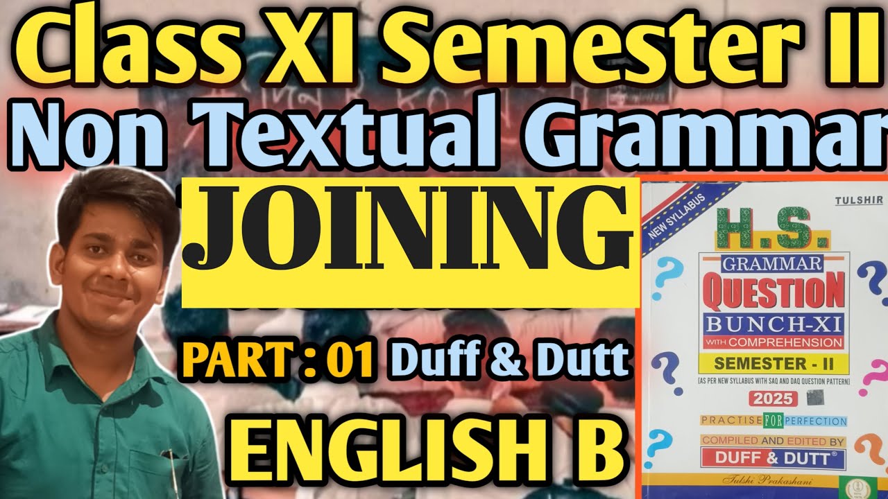Class 11 English Joining Non textual Grammar | Part 1 | Join into ...