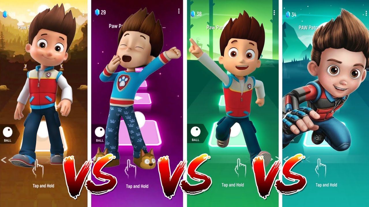 Ryder TEAM 🆚 Ryeder 🆚 Ryder 🆚 Ryder.Who is best | Tiles Hop EDM Rush ...