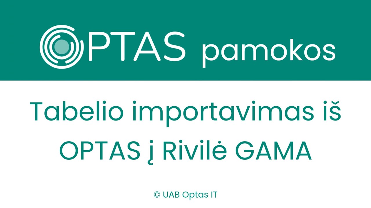 Tabelio importavimas į Rivilė - YouTube